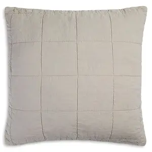PARACHUTE Linen Box Quilted Sham, Euro - Bone