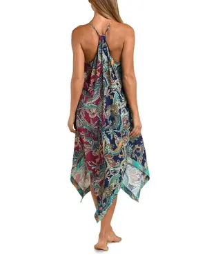 L'AGENCE Elise Bessarabian Paisley Dress Cover-up