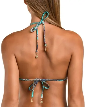 L'Agence Annabelle Bessarabian Paisley Bikini Top