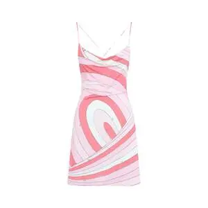 Emilio Pucci Style Viscose Mini T-shirt Dress For