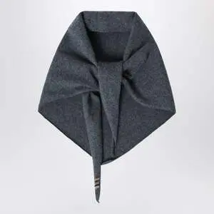 Extreme Cashmere Extreme Soft Mini Cashmere Bandana With Rolled Edges - Grey