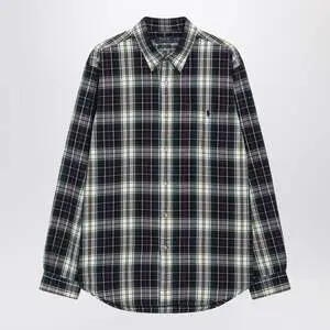 Polo Ralph Lauren Tartan Brushed Oxford Button-down Shirt With Embroidered Pony - Blue
