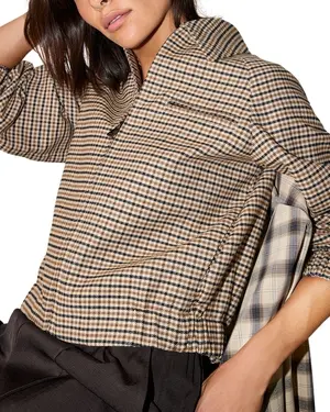 Whistles Faux Fur Collar Bomber Jacket
