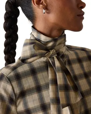 Whistles Removable Scarf Long Sleeve Shirt