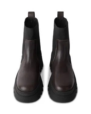 Whistles Hatton Chunky Leather Chelsea Boots - Chocolate