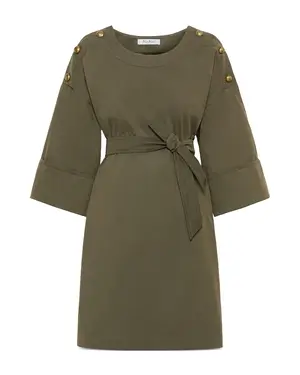 Max Mara Mxmmelodia Belted Cotton Dress