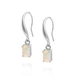 NELLOU JEWELLERY Opal Octavia Drop Earrings Plated Sterling - Silver