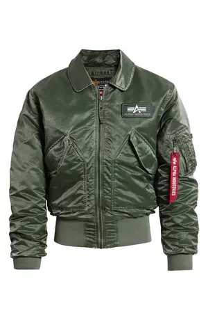 Alpha Industries Cwu 45/p Heritage Bomber Jacket - Deep Forest