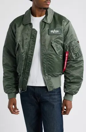 Alpha Industries Cwu 45/p Heritage Bomber Jacket - Deep Forest