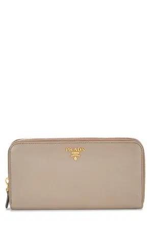 Prada Saffiano Zip Around Wallet