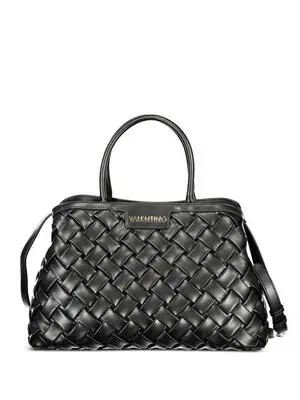 MARIO VALENTINO Woven-design Tote Bag - Black