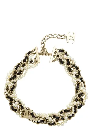 Hermès Multicolor Faux Pearl 'cc' Strand Necklace