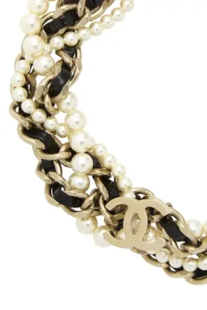 Hermès Multicolor Faux Pearl 'cc' Strand Necklace