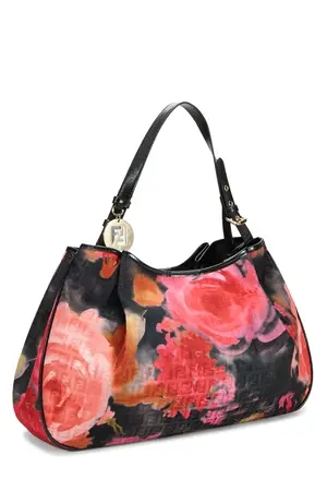 Fendi Multicolor Floral Zucchino Forever Hobo