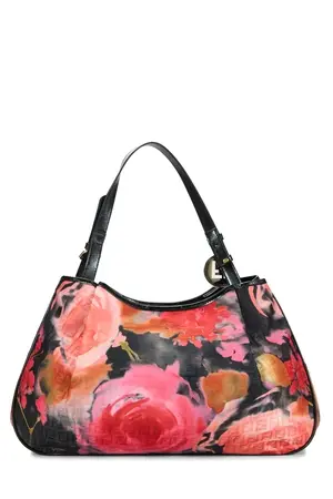Fendi Multicolor Floral Zucchino Forever Hobo