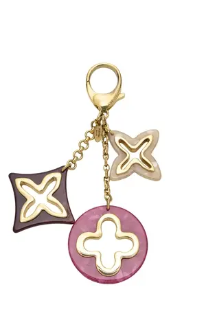 LOUIS VUITTON Gold & Multicolor Tortoiseshell Insolence Bag Charm - Multi
