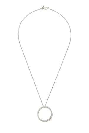 David Yurman Diamond Infinity Crossover Circle Pendant Necklace