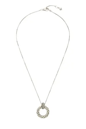 David Yurman Diamond Circle Cable Necklace