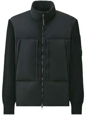 C.P. COMPANY Maglia Con Zip In Misto Lana Merino Extrafine - Black