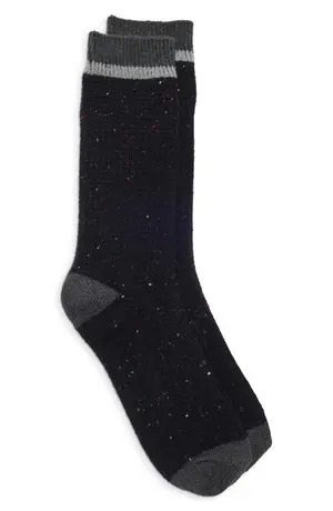 Nordstrom Cozy Waffle Socks - Black