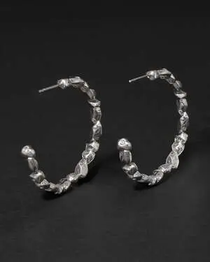 Alexis Bittar Molten Pebble Crystal Hoop Earrings