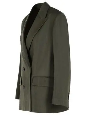 GOLDEN GOOSE Journey' Blazer In Viscose And Grey Virgin Wool