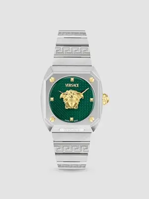 Versace Medusa Antares Stainless Steel Bracelet Watch/35mm - Silver