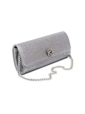 MICHELLE WILHITE Mini Robbie Metallic Flap Clutch