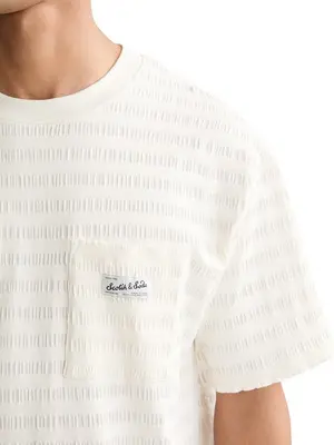Scotch & Soda Striped Stretch-cotton T-shirt
