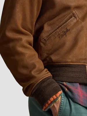 Polo Ralph Lauren Leather Letterman Jacket