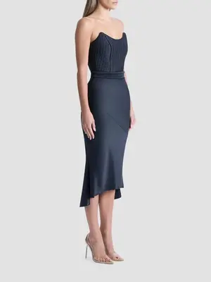 ZHIVAGO Germaine Stretch-satin Midi-dress