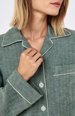 PAPINELLE Brushed Herringbone Pajamas