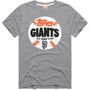 HOMAGE San Francisco Giants Mlb X Topps Baseball The Real One Tri-blend T-shirt - Gray