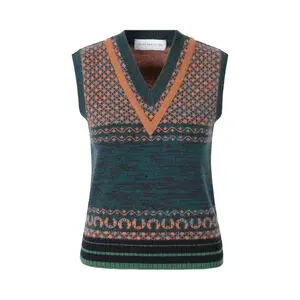 Dries Van Noten Fitted Cashmere Blend Vest 'bottle - Tan