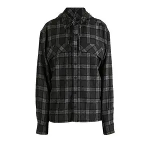 ROA Logger Wool Check Long Sleeve Shirt 'anthracite