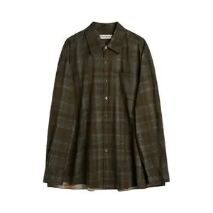 Our Legacy Borrowed Shirt 'check Print - Tan