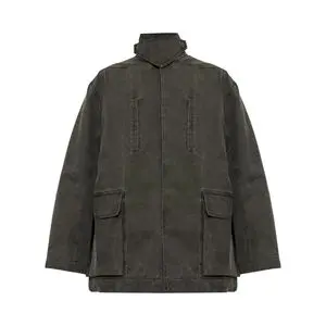Rick Owens Collared Mackintosh Coat 'gravel