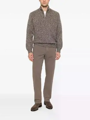 GRAN SASSO Quarter-zip Melange Sweater