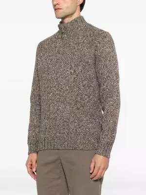 GRAN SASSO Quarter-zip Melange Sweater