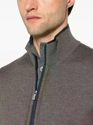 GRAN SASSO Zip-up High-neck Cardigan