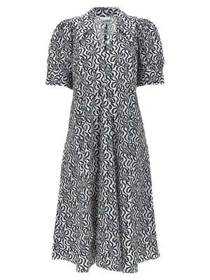 GANNI Printed Dress - Multicolor