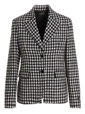 Versace Tweed Wool Blazer Jacket
