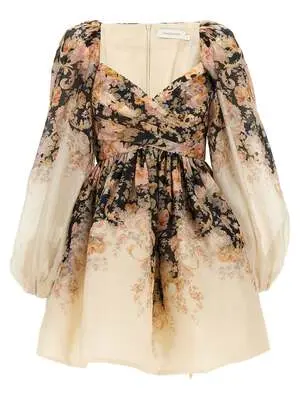 Zimmermann Illustration Draped Mini' Dress - Multicolor