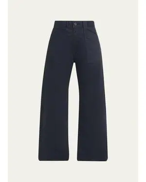 Moussy Vintage Gusset Mid-rise Ankle Cargo Pants