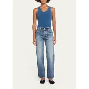 Moussy Vintage Wythe Mid-rise Straight-leg Jeans