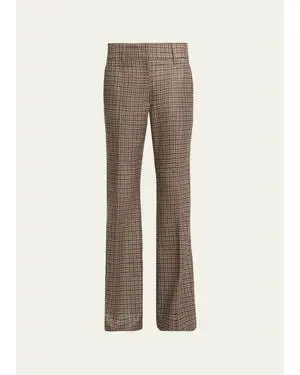 Gabriela Hearst Rhein Houndstooth Flared Pants