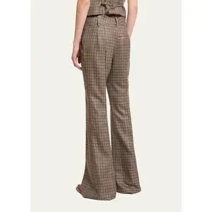 Gabriela Hearst Rhein Houndstooth Flared Pants