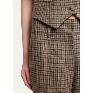Gabriela Hearst Rhein Houndstooth Flared Pants