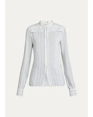 Chloé Striped Silk-blend Shirt