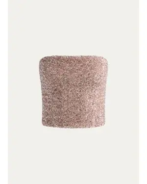 Alice + Olivia Cosette Sequined Strapless Top
